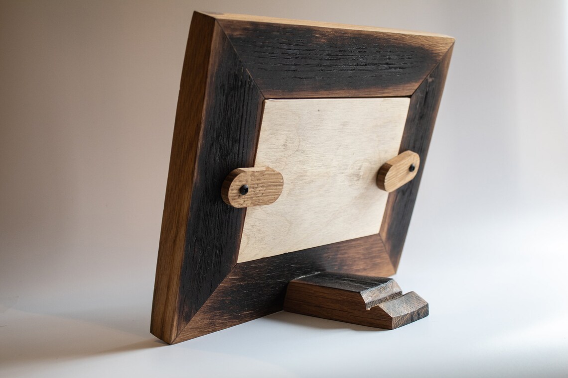 Hand Crafted Oak, Scotch Whisky Barrel Stave Photo Frame (customizable ...