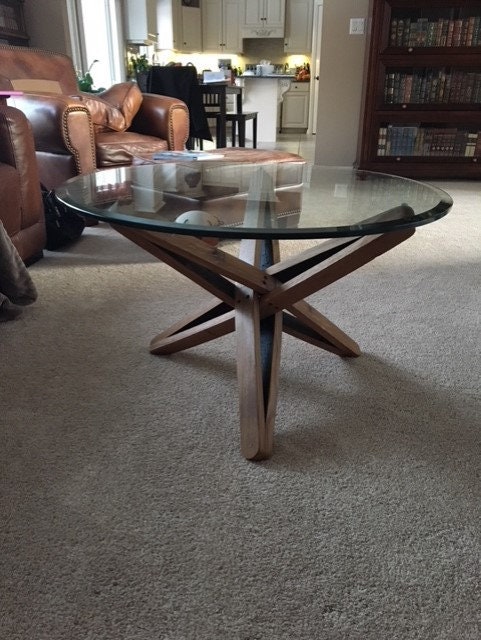 Hand Crafted Oak, Scotch Whisky Barrel Stave Coffee Table, With Glass ...