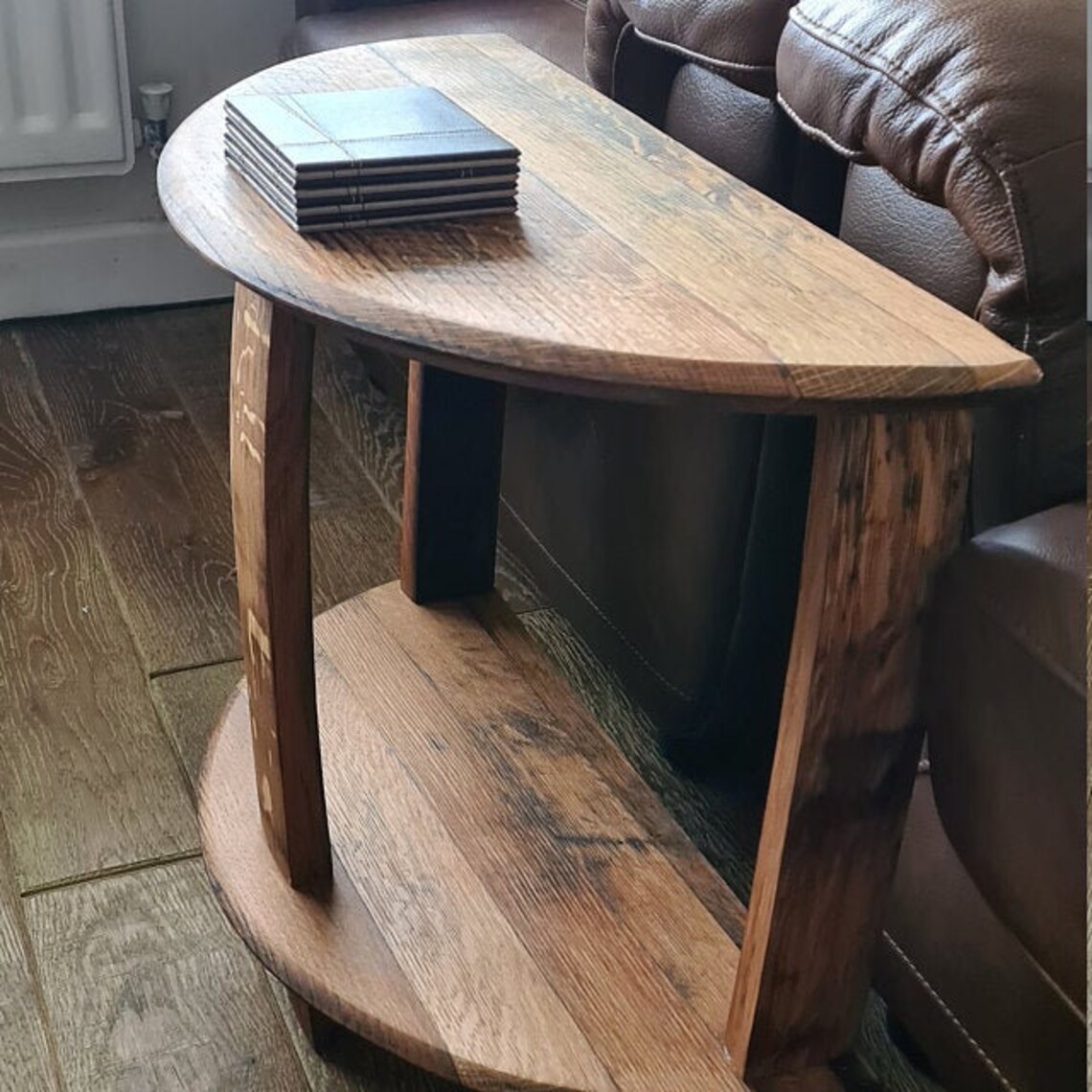 Hand Crafted Oak Scotch Whisky Barrel Half Round Side Table - Etsy UK