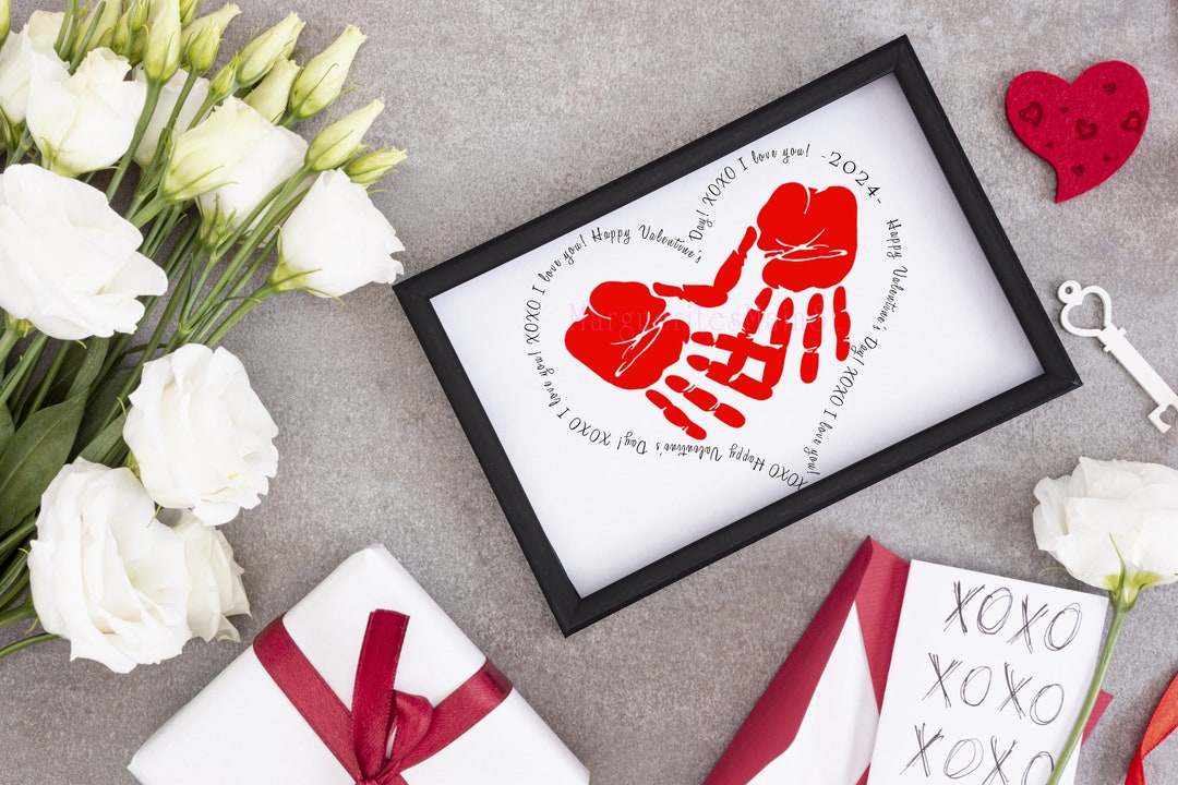 Valentine's Day Gift From Kids, Valentine Art Craft, Baby Toddler Kids ...