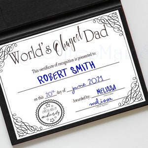 World's Okayest Dad Award - DIY Printable Fathers Day Certificate ...