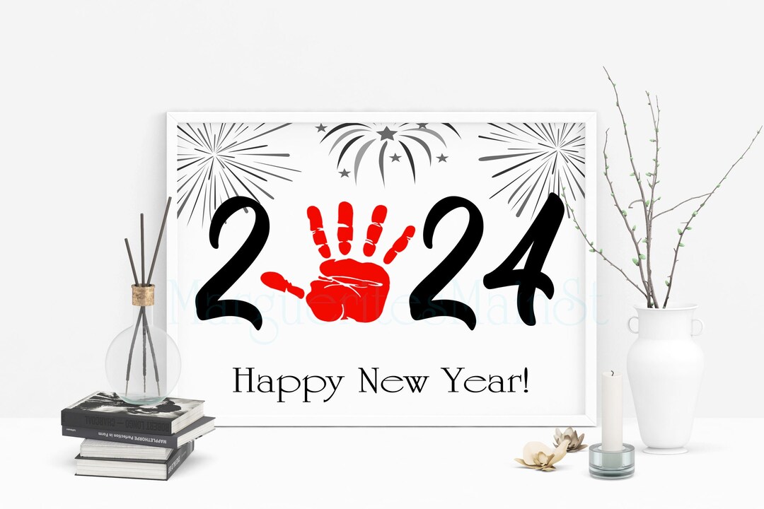 2024 DIY Handprint Art Happy New Year Keepsake Firework Art - Etsy UK