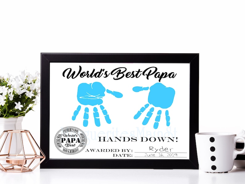 World's Best Papa Award - DIY Keepsake From Kids - Father's Day Gift ...