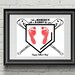 Daddy Homerun DIY Footprint Baseball Art, Father's Day Gift From Kids ...