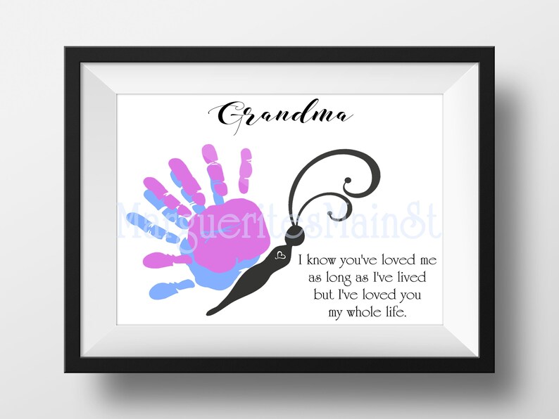DIY Birthday Gift From Kids for Grandma Butterfly Handprint - Etsy