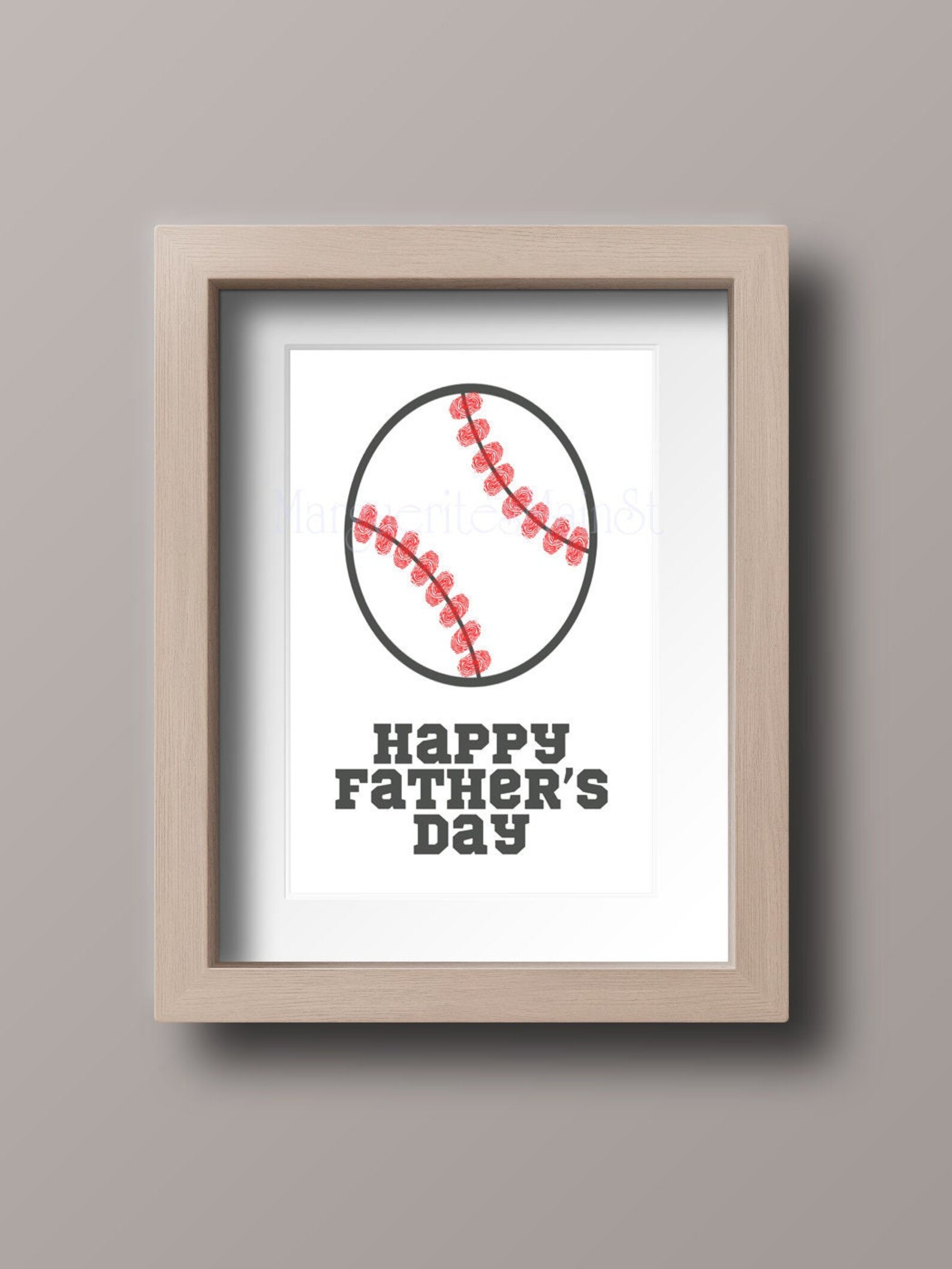 DIY Baseball Fingerprint Art - Baseball Father's Day Gift From Kids ...