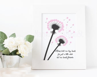 Printable Dandelion Fingerprint Art / Keepsake Craft / Baby Toddler ...