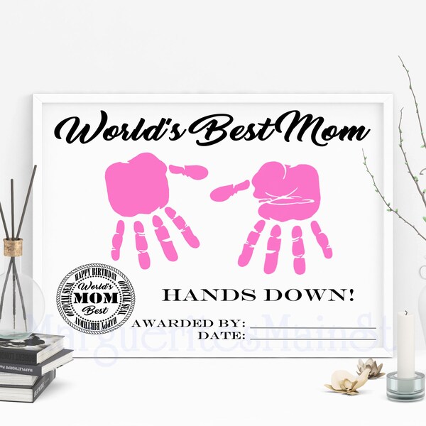Mom Handprint Download - Etsy