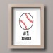 DIY Fingerprint Baseball Art 1 Dad Gift From Kids INSTANT Download ...