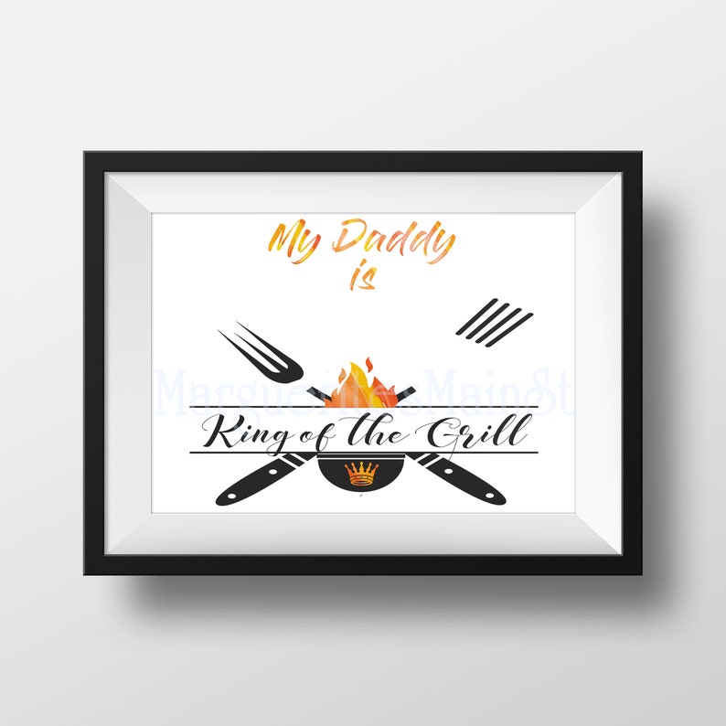DIY Gift for Daddy BBQ King of the Grill Father's - Etsy
