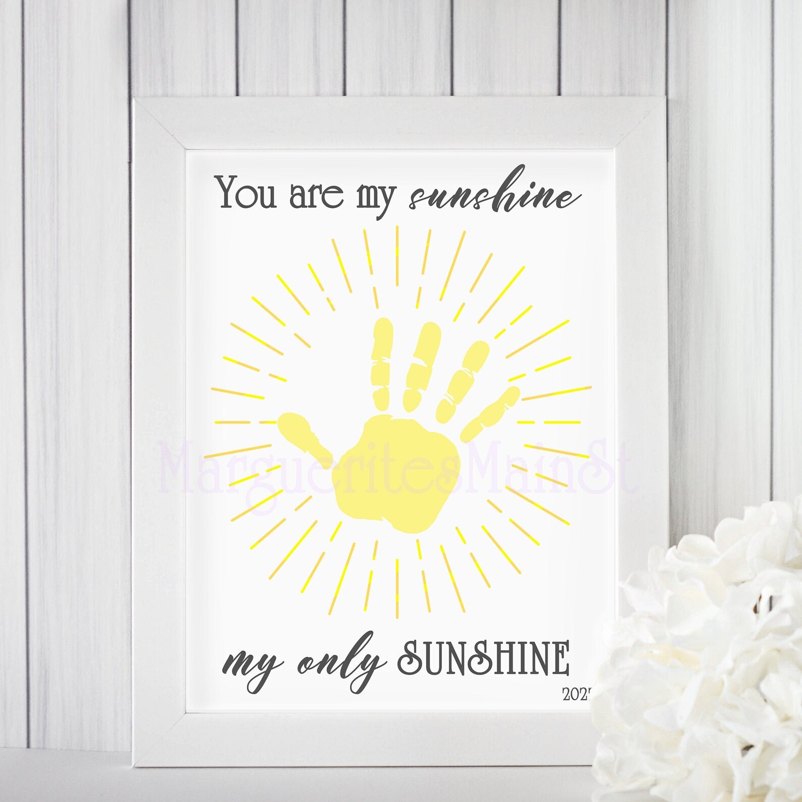 You Are My Sunshine Print Hand Print Keepsake Gift Keepsake | Etsy