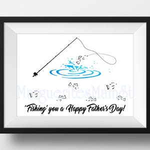 DIY Fishing Print Art - Father's Day Gift From Kids - INSTANT Download ...