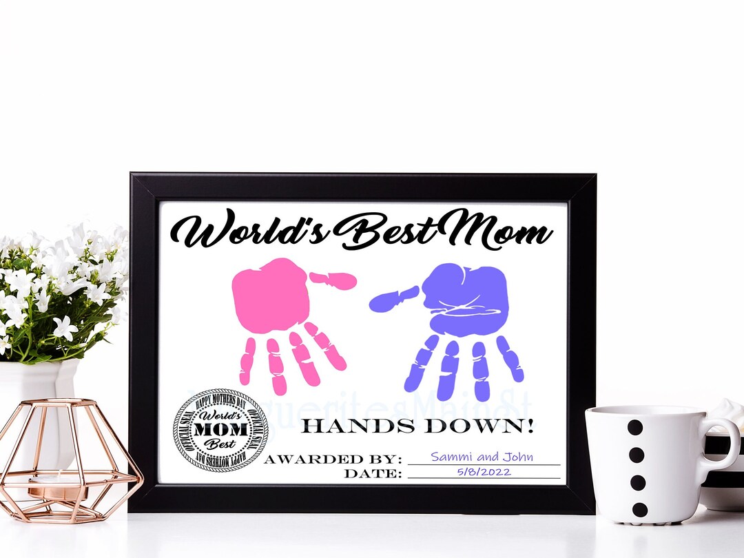 World's Best Mom Award - DIY Keepsake for Mom From Kids - Happy Mother ...