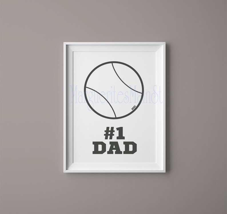 DIY Fingerprint Baseball Art 1 Dad Gift From Kids | Etsy