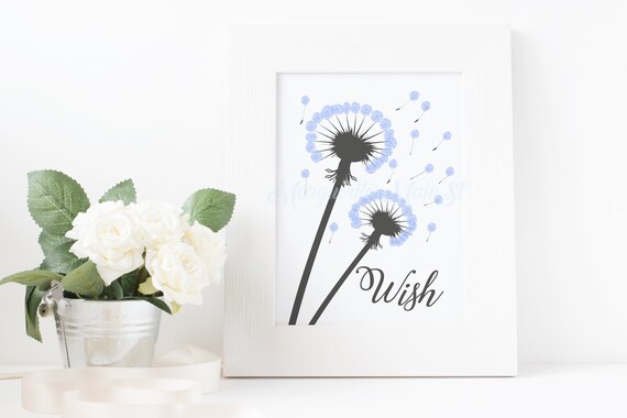 DIY Dandelion Fingerprint Art Wish Gift From Kids | Etsy