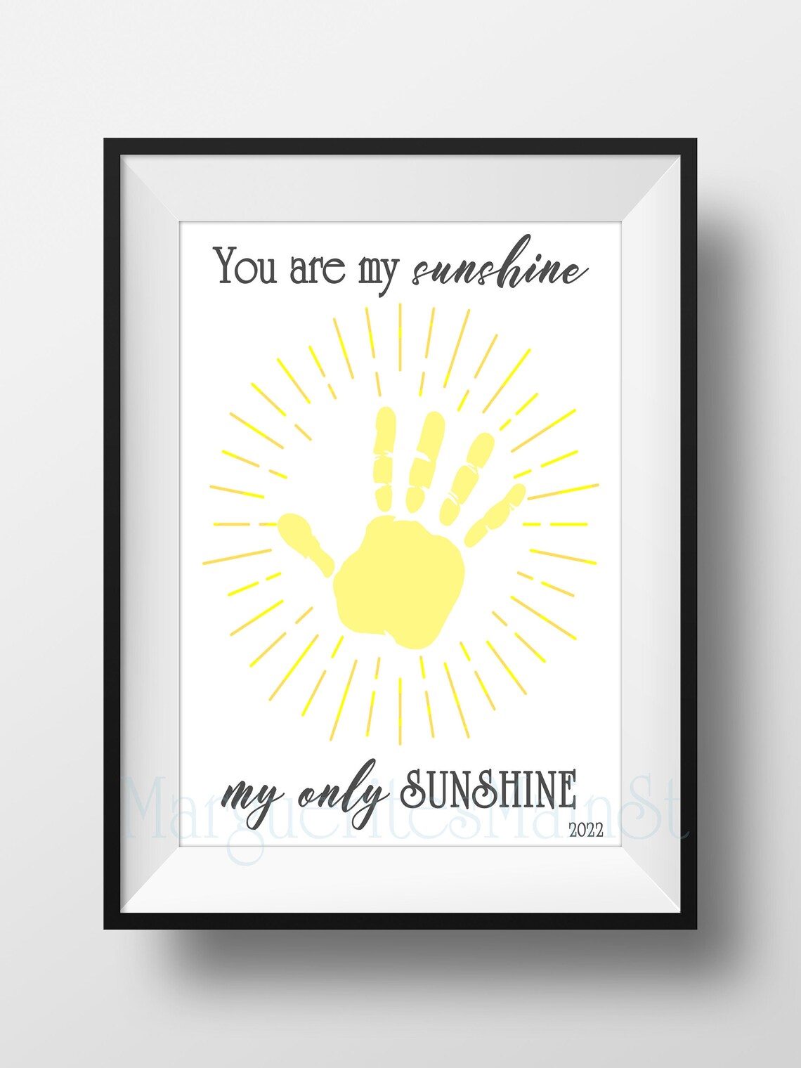 You Are My Sunshine Print Hand Print Keepsake Gift Keepsake | Etsy