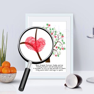 DIY Fingerprint Art - Father's Day / Birthday Gift for Daddy - Tree ...