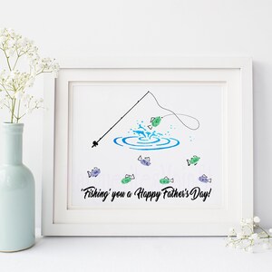 DIY Fishing Print Art - Father's Day Gift From Kids - INSTANT Download ...