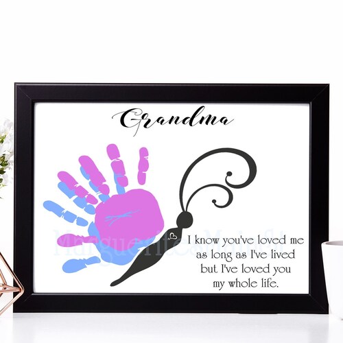 Grandmother's Mother Day Gift Handprint Gift First - Etsy