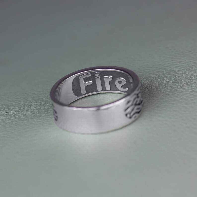 Four Elements Fire Ring Sterling Silver Made in Ukraine - Etsy
