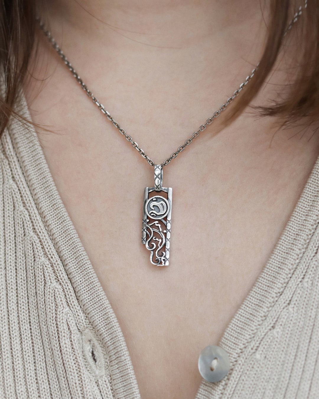 Water Element Pendant, Sterling Silver, Oringo Fantasy Jewelry, Made in ...