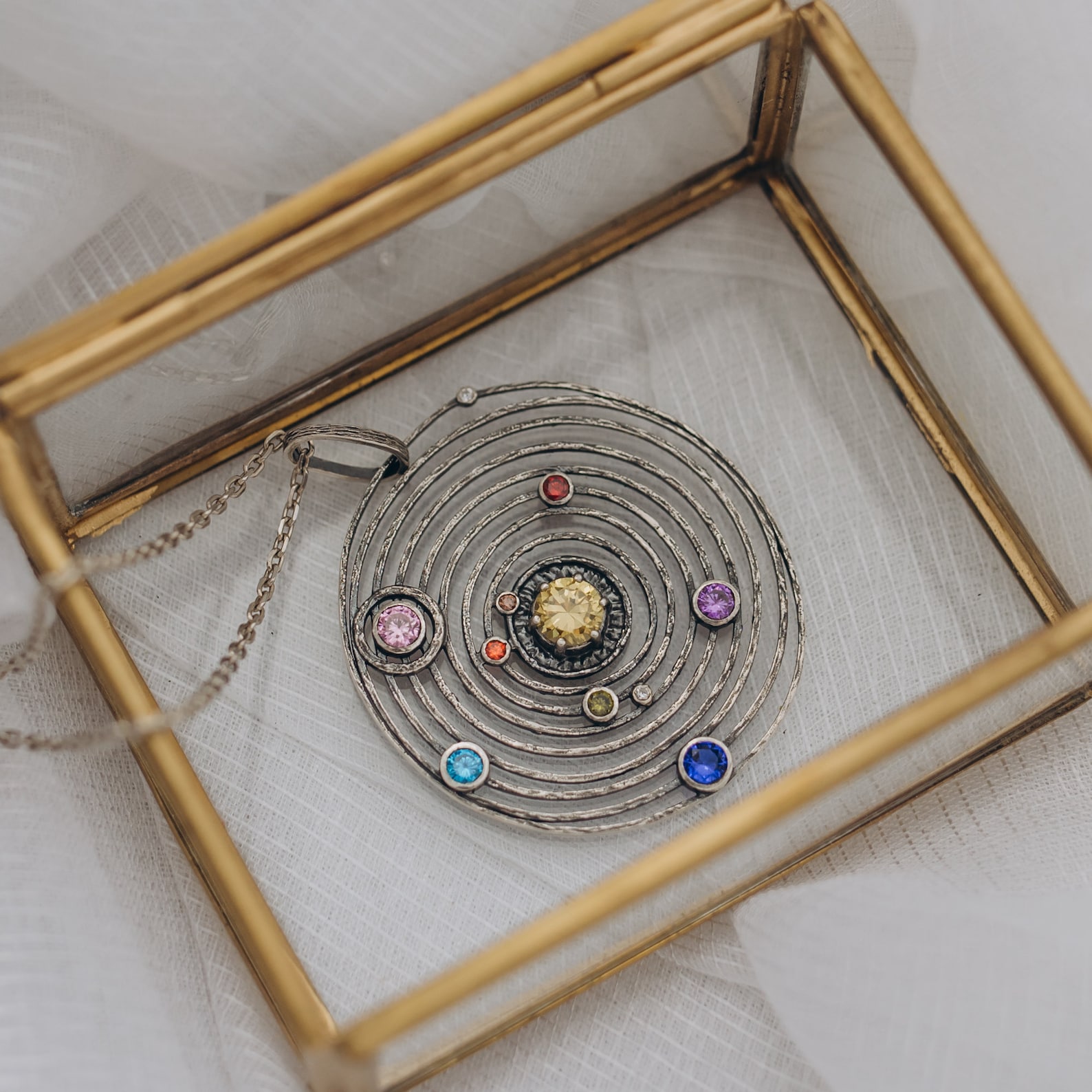 Solar System Pendant Sterling Silver Oringo Fantasy Jewelry - Etsy