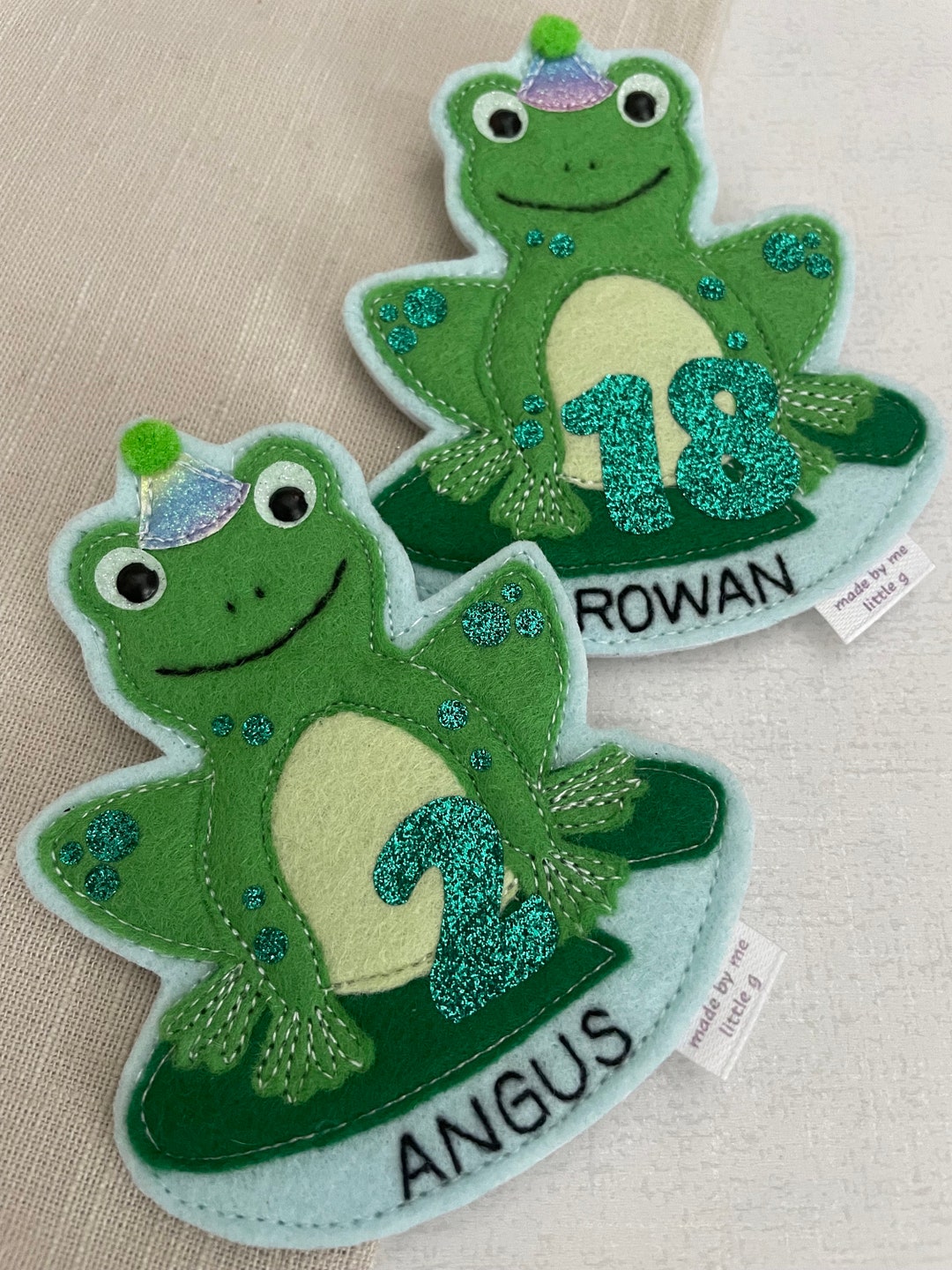 Frog Birthday Badge, Personalised Frog Birthday Badge, Birthday Badge ...
