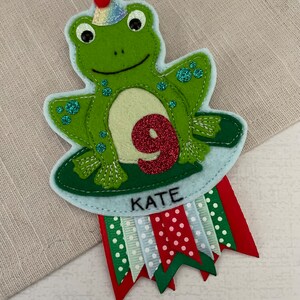 Frog Birthday Badge, Personalised Frog Birthday Badge, Birthday Badge ...