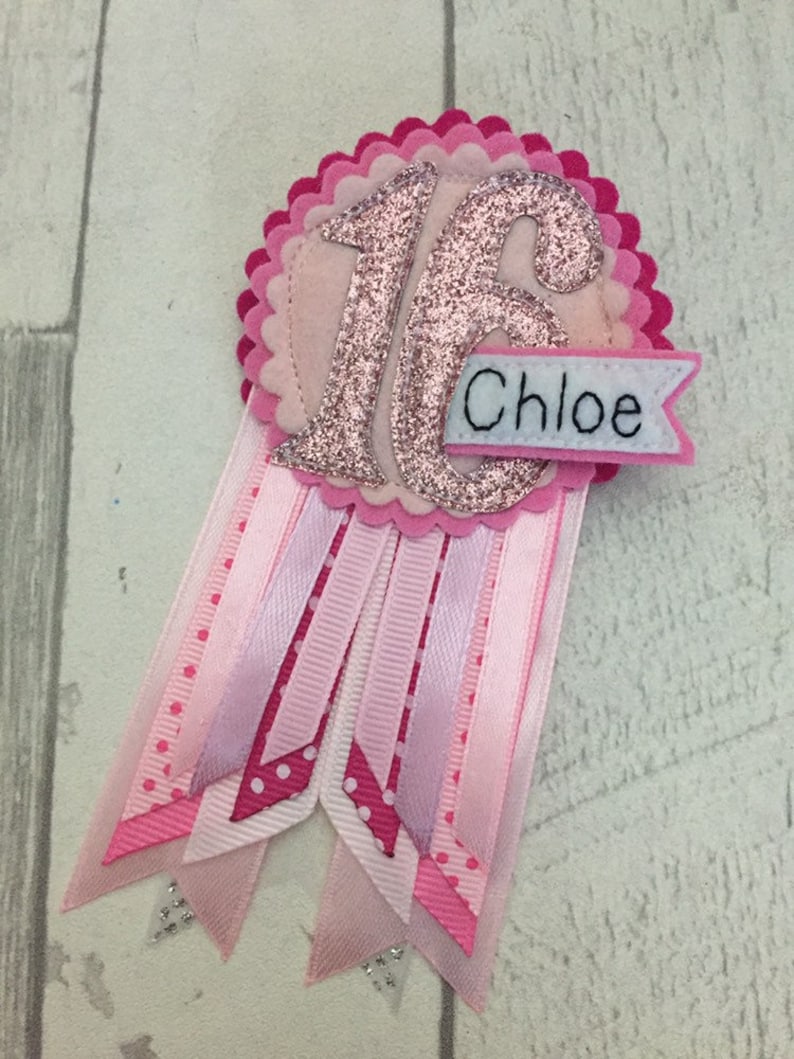 Custom Personalised Age Birthday Badge Rosette Birthday - Etsy