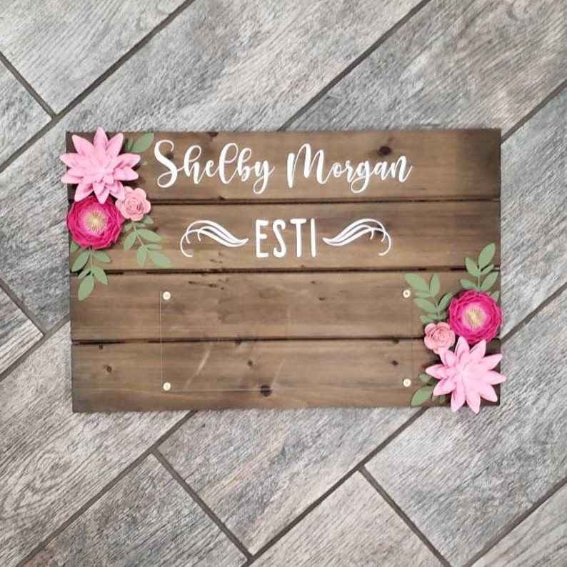 Custom License Credential Display Wood Plaque & 3D Flower Wall - Etsy