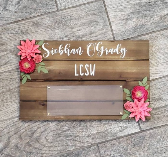 Custom License Credential Display Wood Plaque & 3D Flower Wall - Etsy