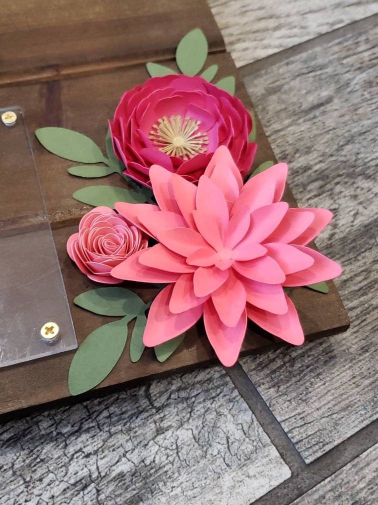 Custom License Credential Display Wood Plaque & 3D Flower Wall Art for ...