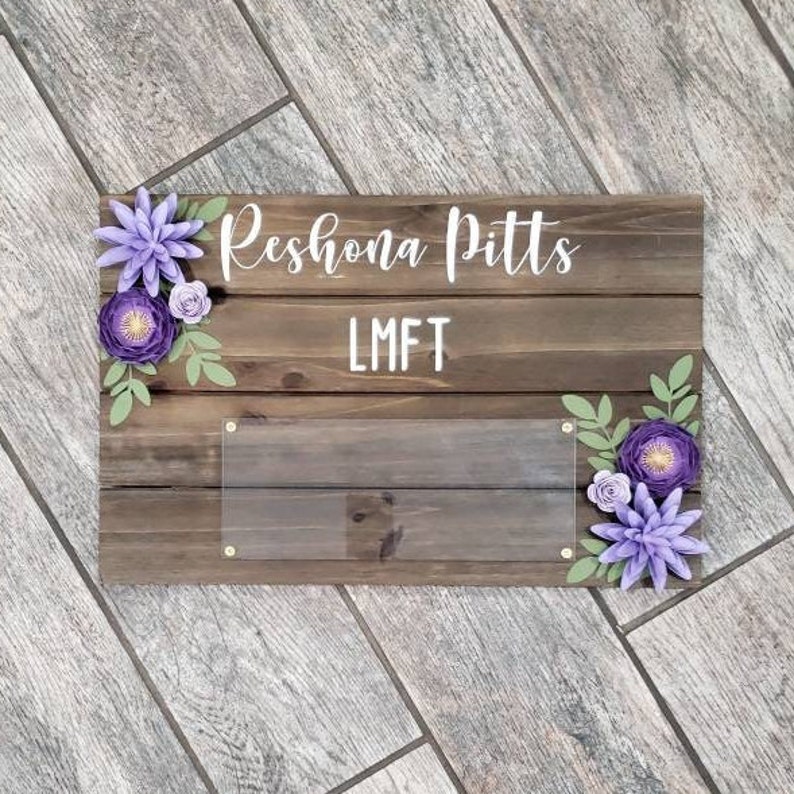 Custom License Credential Display Wood Plaque & 3D Flower Wall - Etsy