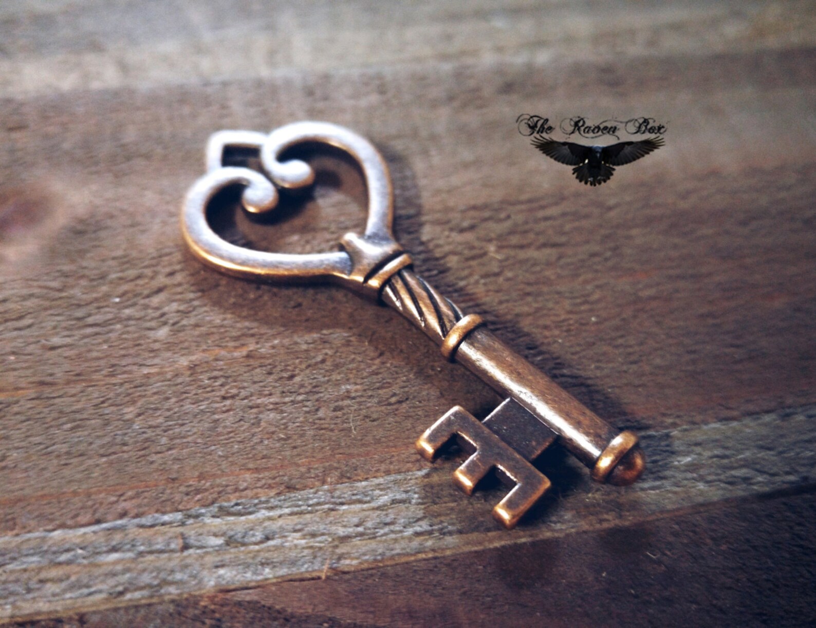 Copper Key Pendant Skeleton Key Heart Skeleton Key Antiqued Copper Key ...