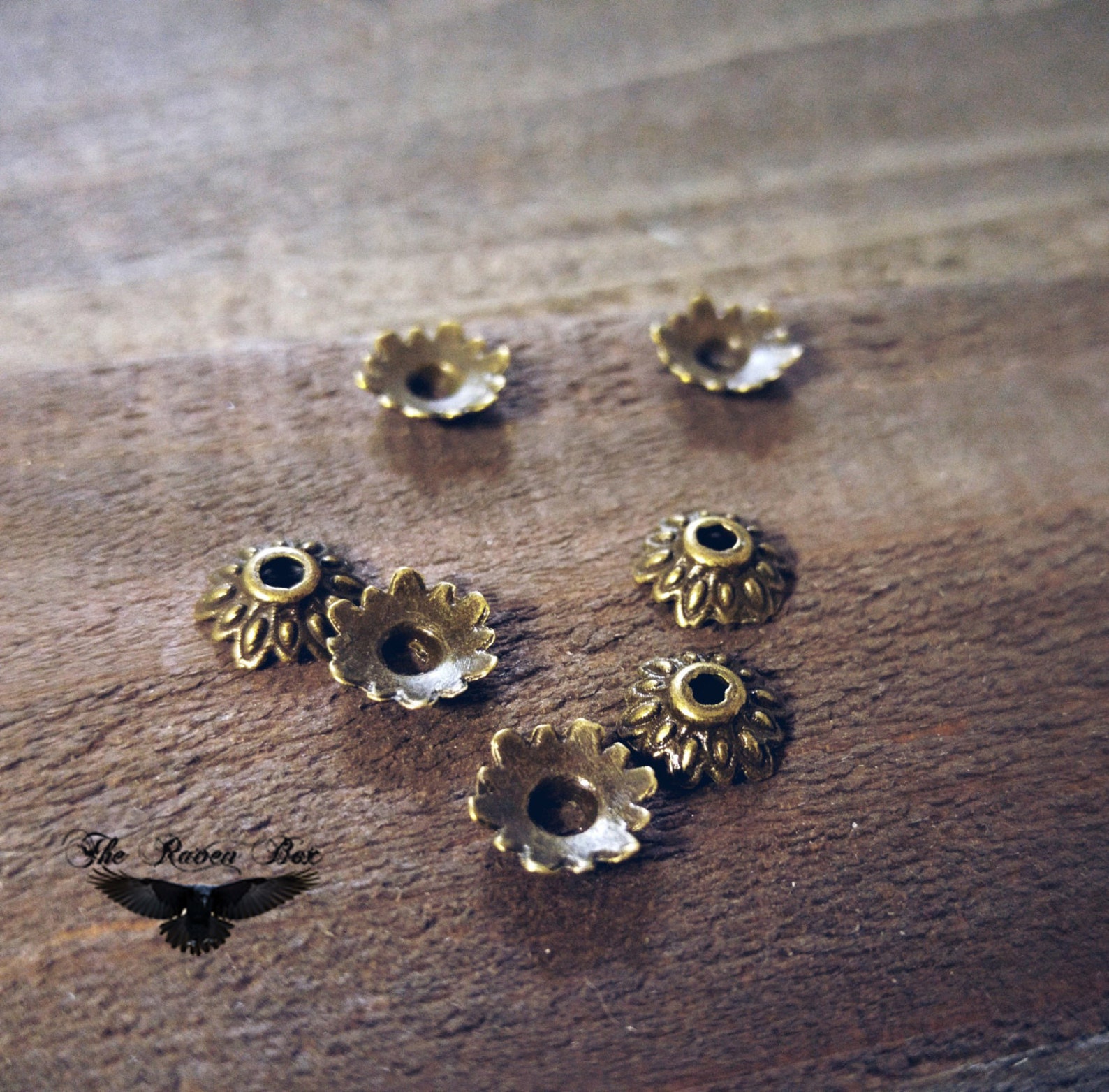 Bronze Bead Caps 8mm Flower Bead Caps Antiqued Bronze Metal Bead Caps ...