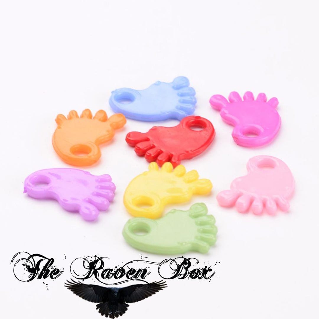 Baby Feet Charms Rainbow Baby Charms Baby Shower Favors Tag Charm ...