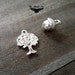 Tree Charm Acorn Charm Oak Tree Charm Set Antiqued Silver Tree Charm 3D ...
