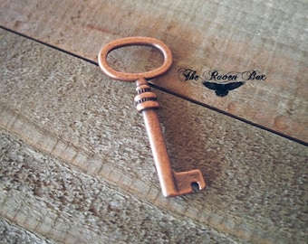 Skeleton Key Pendants Antiqued Copper Keys Copper Key Charms - Etsy