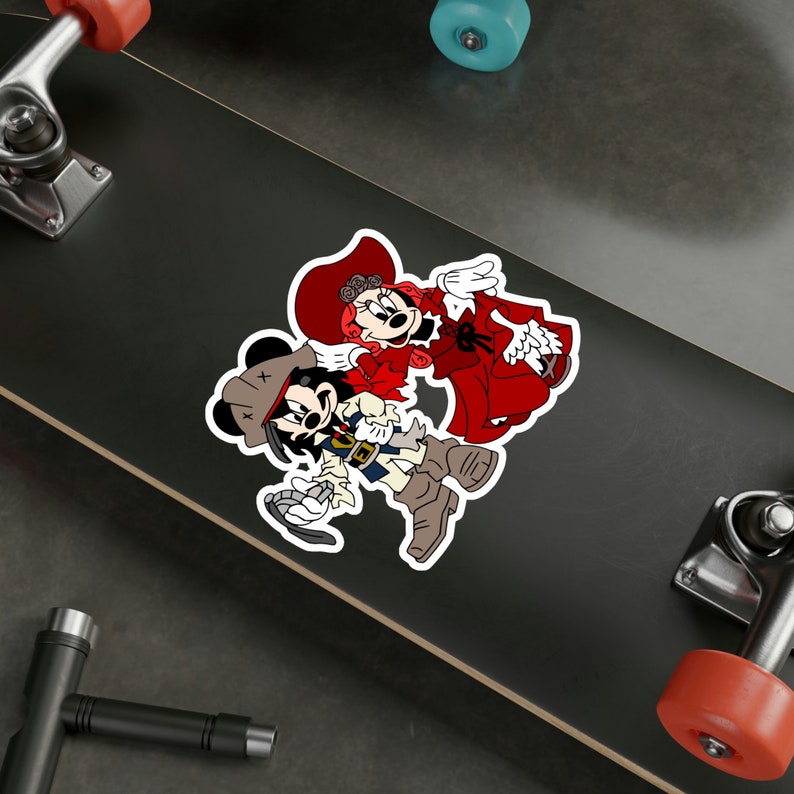 Pirate Mickey and Minnie Vinyl Decals - Etsy