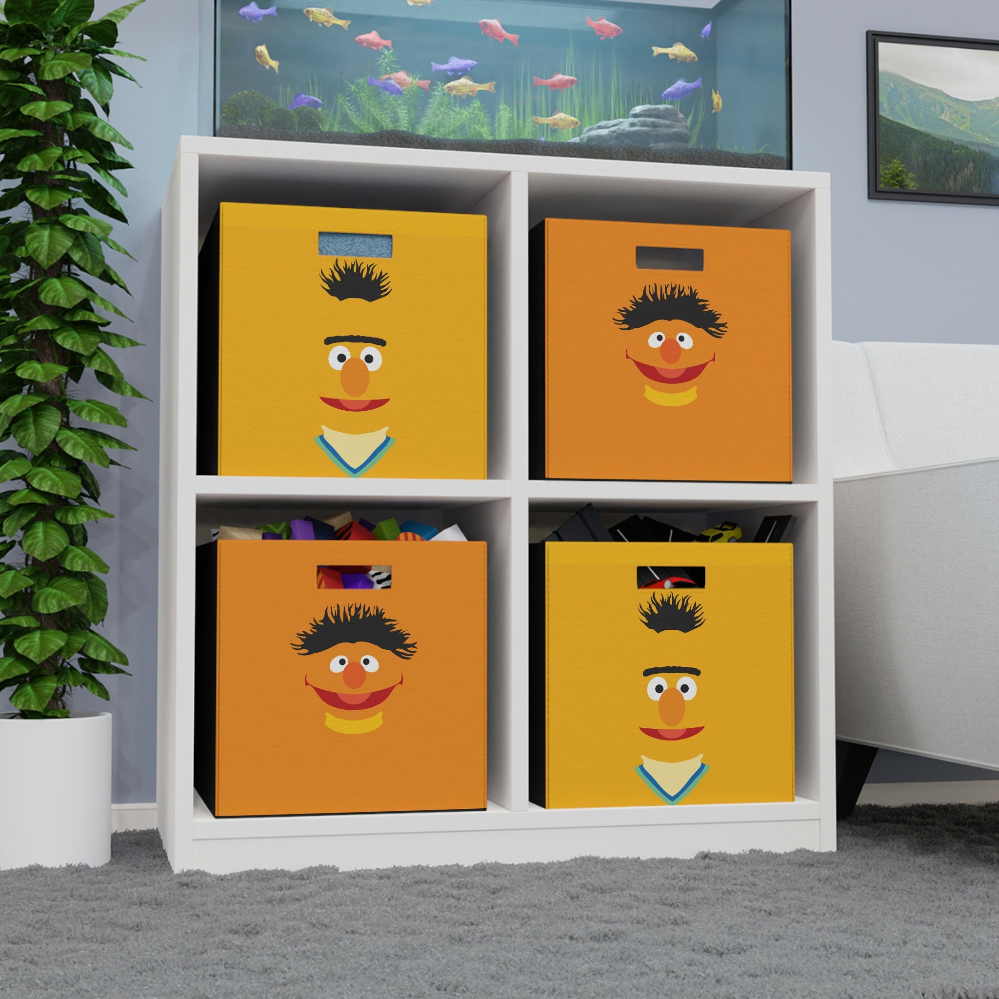 Ernie and Bert Felt Storage Box 1 Box - Etsy