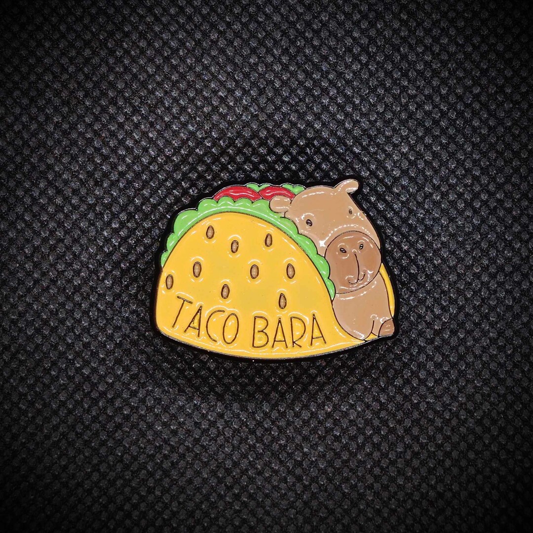 Capybara Enamel Pin (taco) - Etsy