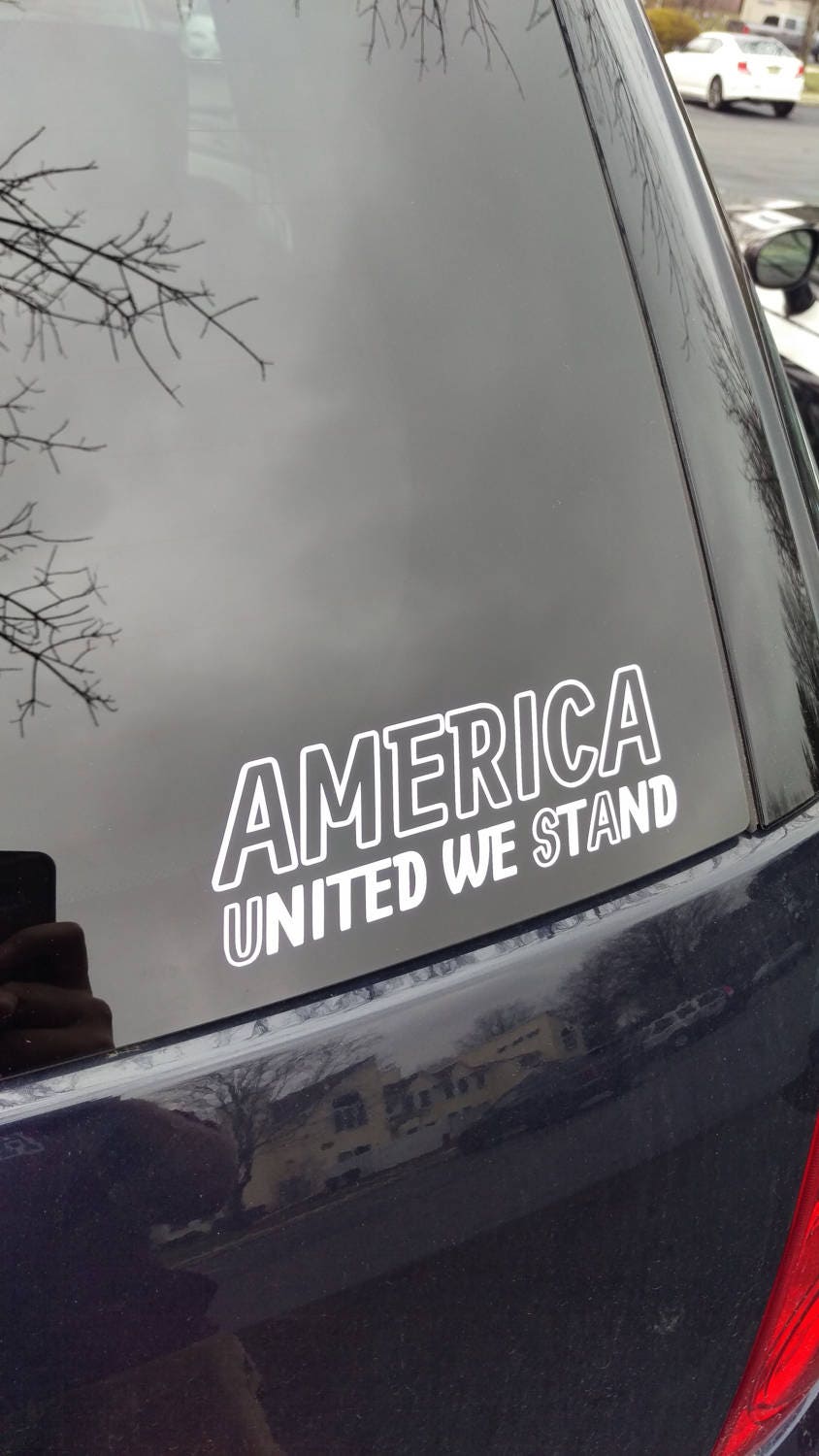 America United We Stand, America Decal, America Sticker, Vinyl Decals ...