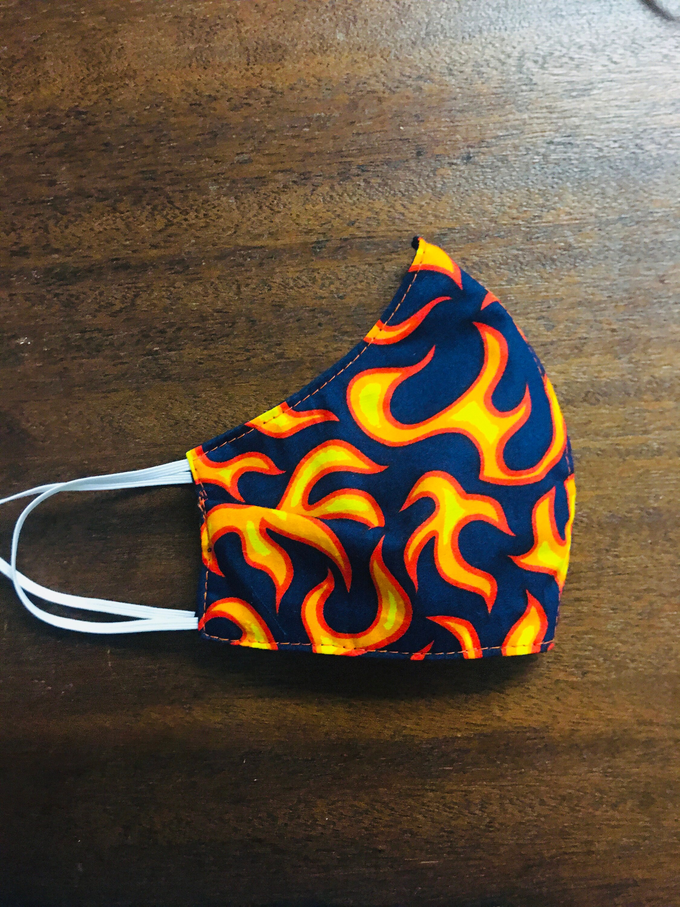 Cartoon Fire Flame Face Mask Fire Face Mask Flame Design | Etsy