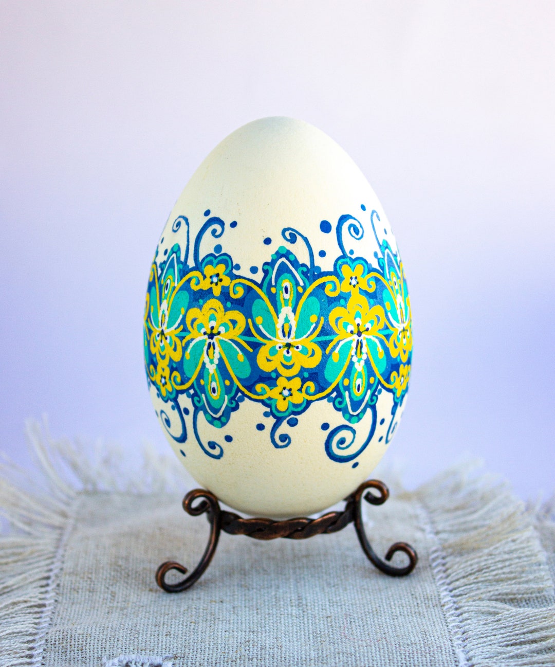 Ukrainian Easter Egg Goose Egg Pysanky, Decorated Egg Easter Presents ...