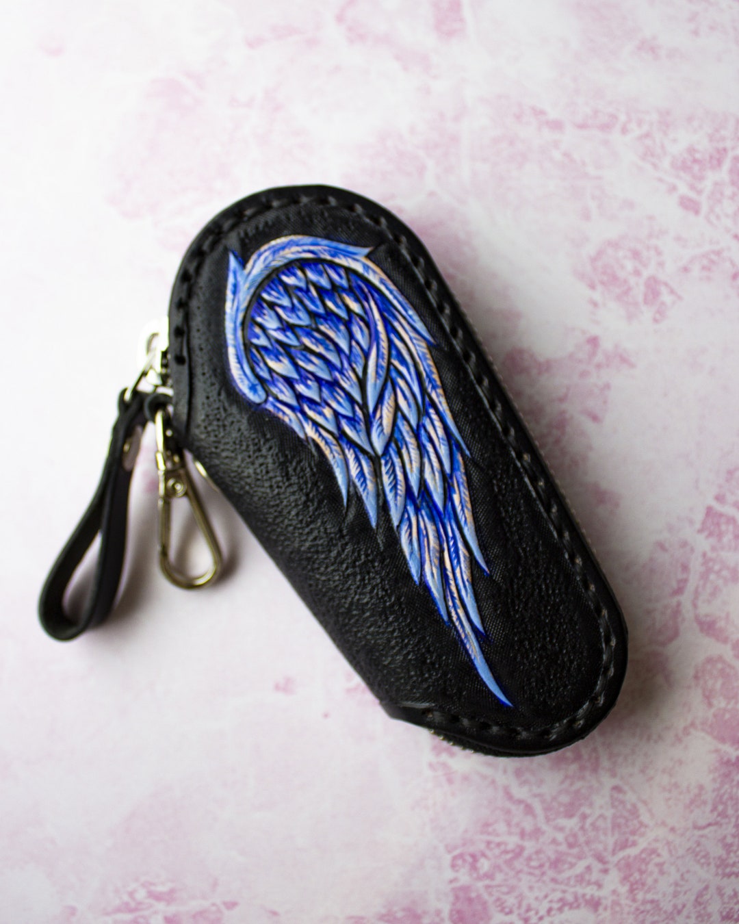 Angel Wings Key Case Leather Key Holder Leather Key Organizer, Wings ...