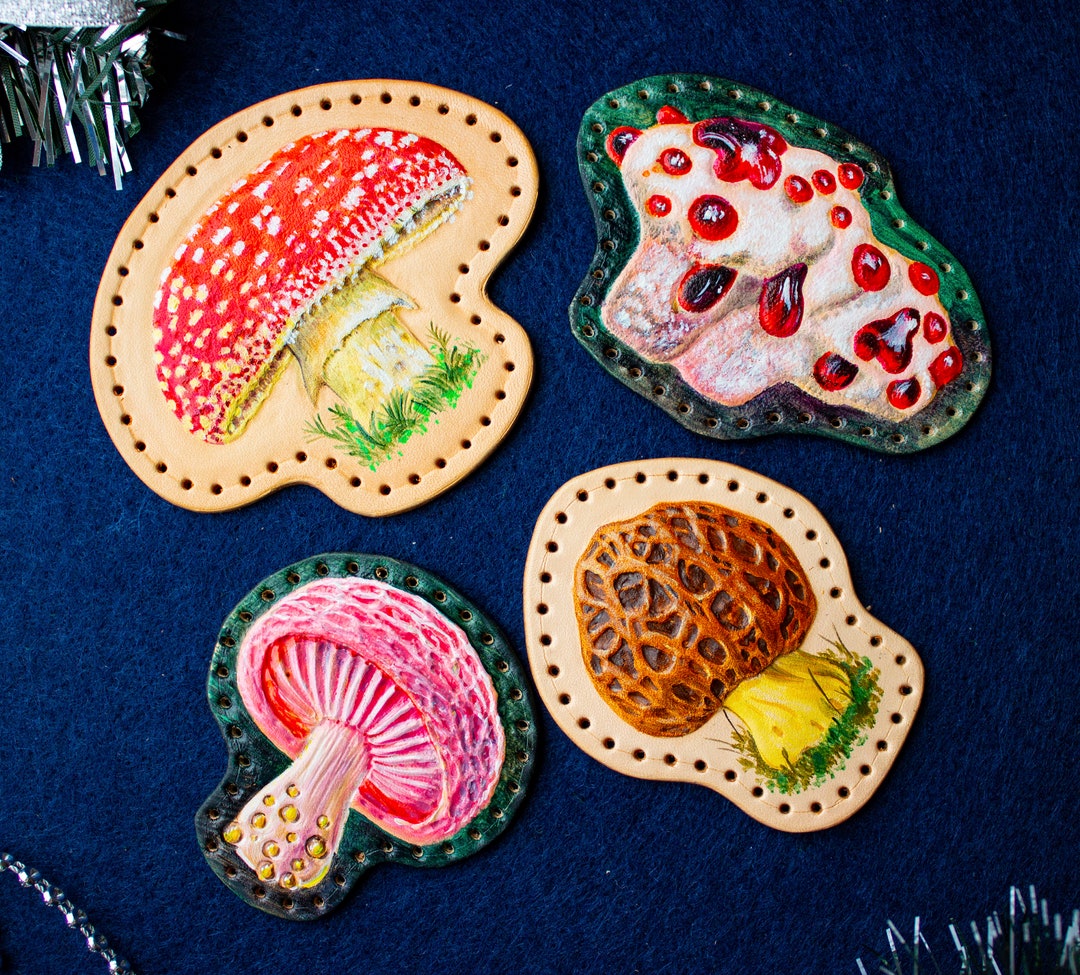 Mushroom Patches, Morel, Amanita, Bleeding Tooth or Pink Mushroom Hand ...