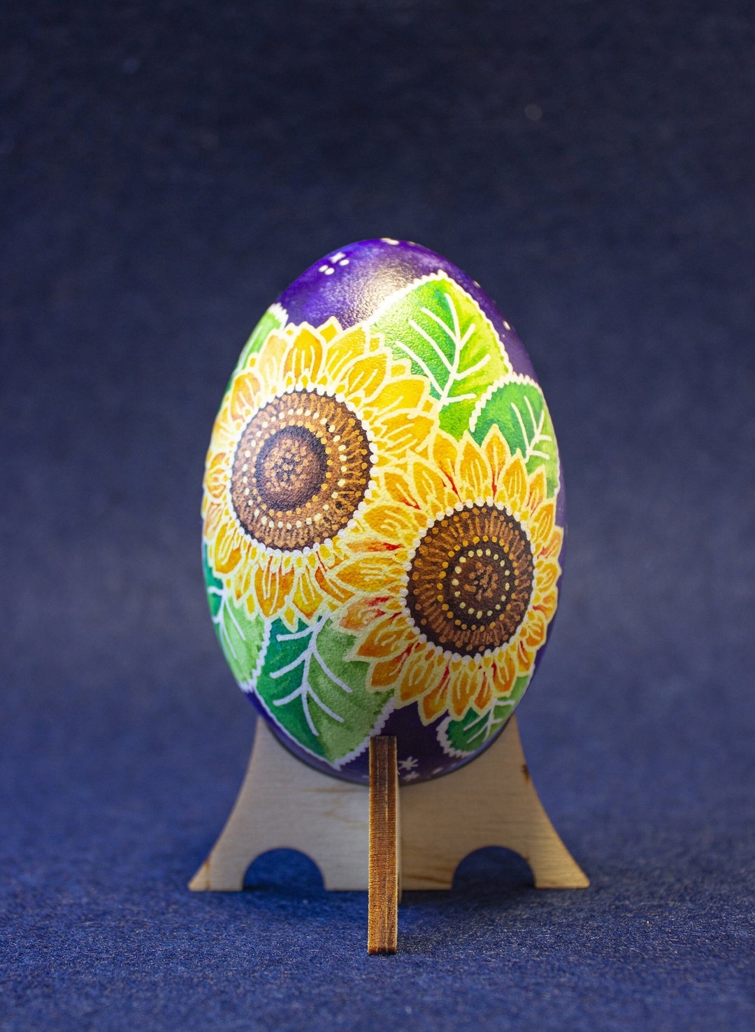 Ukrainian Sunflower With Starry Sky Easter Egg Ornament, Parents ...