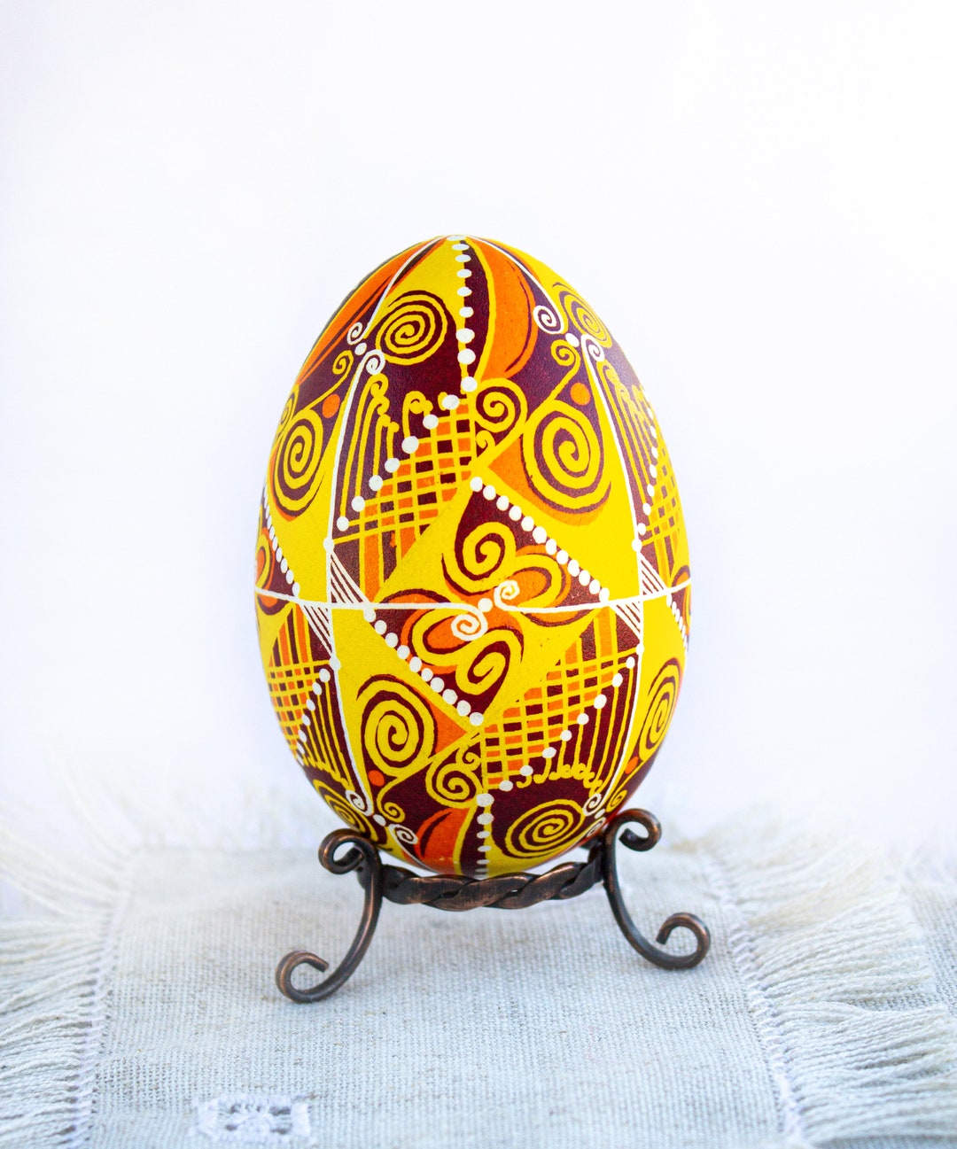 Ukrainian Goose Pysanky Egg Hand Painted Real Egg Easter Ornament ...