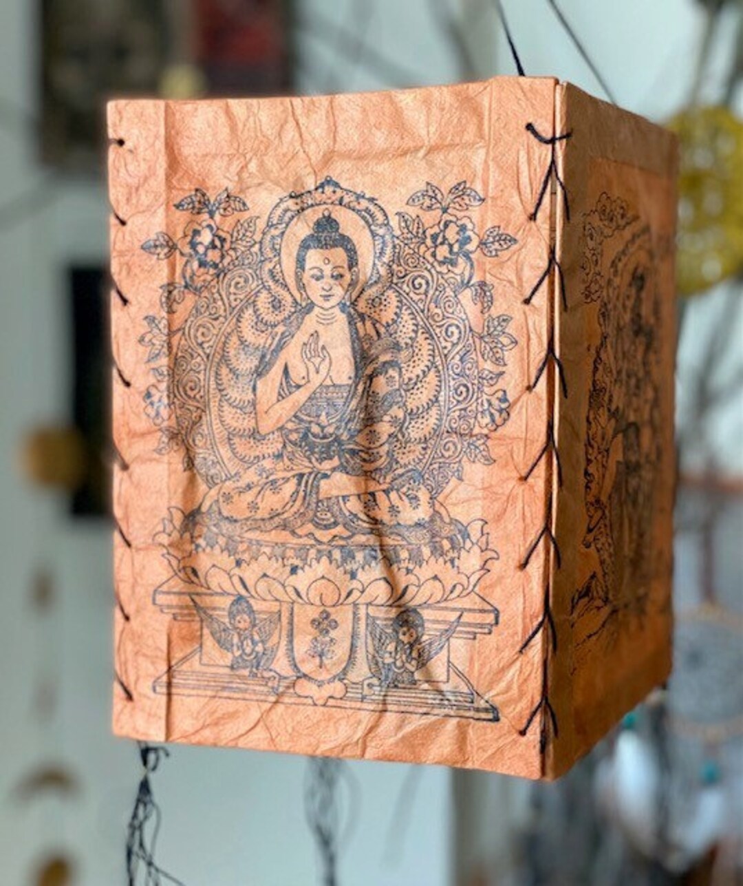 Paper Lantern Foldable Handmade Tassels Deity Whimsical India - Etsy