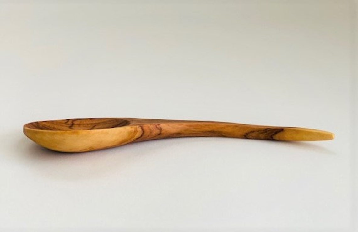 Gourd Spoon Wild Olive Wood Kenya Serving Utensil | Etsy